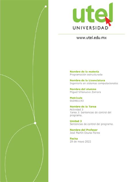 actividad 3 programación estructurada pdf c sharp lenguaje de