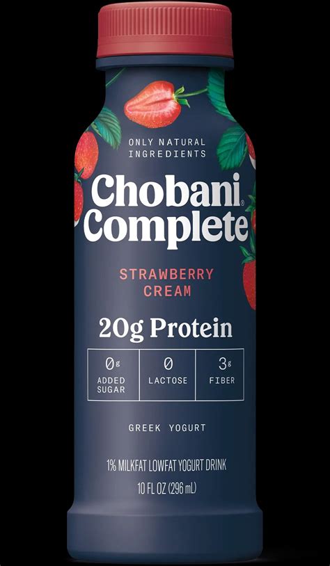 Strawberry Cream Chobani® Chobani Protein Bar Recipes Yogurt Drinks