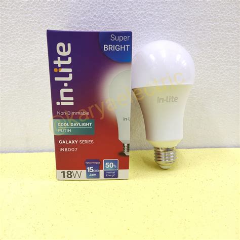 Jual Lampu Led Bulb In Lite In Lite Inlite Watt W Watt Inb Garansi Shopee Indonesia