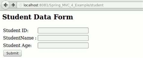 Spring MVC Validation Example