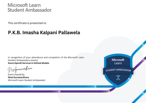 Azureopenai Githubmodels Aidevelopment Microsoftlearn Imasha Kalpani