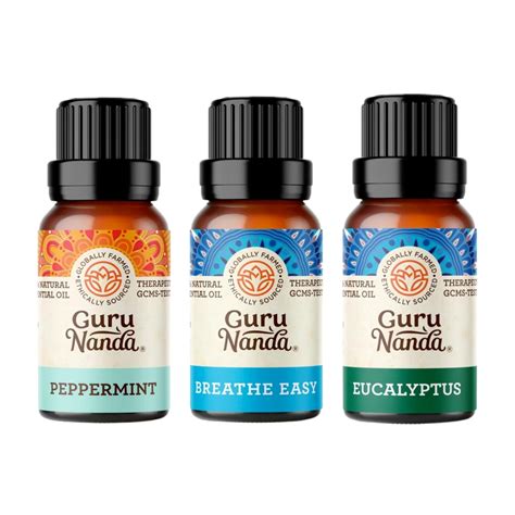Gurunanda Breathe Essential Oil Blends For Congestion Sinus