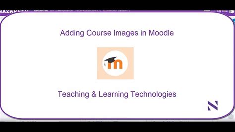 Adding Course Images In Moodle 2023 Youtube