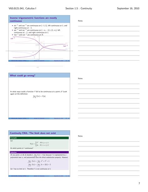 Lesson 5 Continuity Handout Pdf