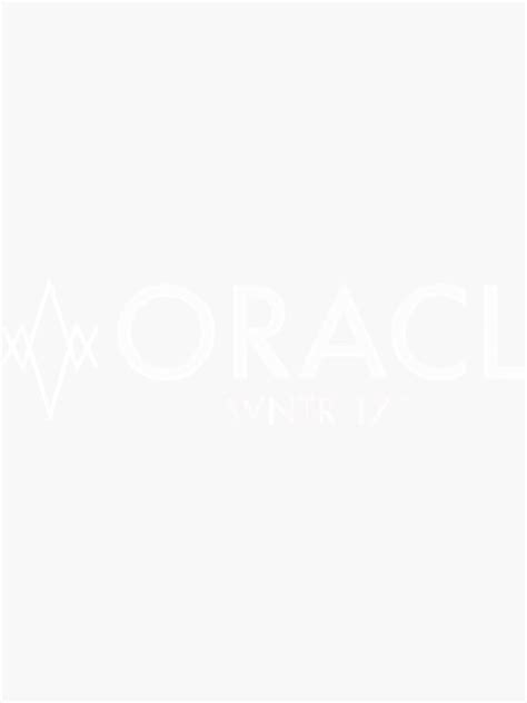 Oracl Logo White Sticker For Sale By Damineasuty Redbubble