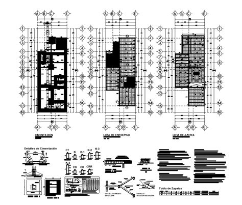 Structural Plan Detail 2d View Layout Section Autocad File Artofit