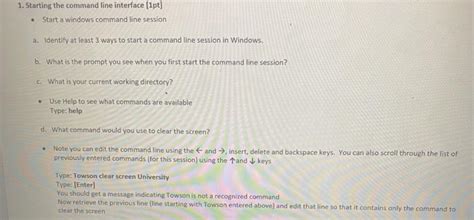 Solved Start A Windows Command Line Session A Identify At