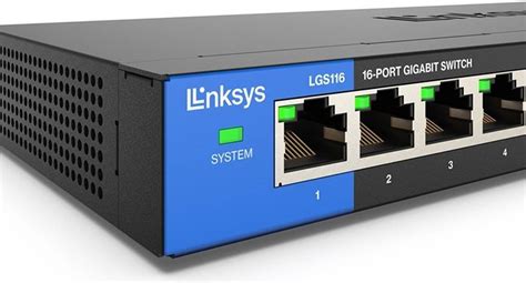 Linksys Lgs116 16 Port Unmanaged Gigabit Ethernet Switch 32 Gbps Switching Capacity 8k Mac
