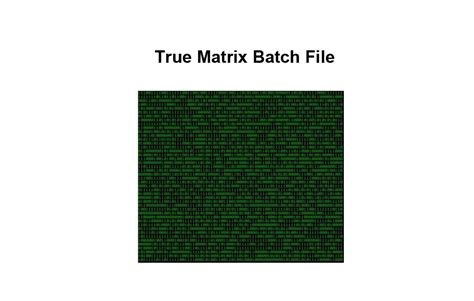 True Matrix Batch File