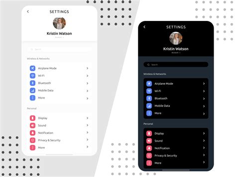 Mobile Settings On Behance