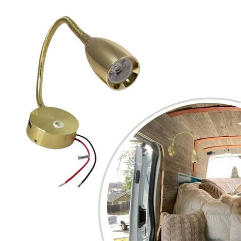 Led Flexible Reading Light Gold 12v 24v Touch Switch Dimmable Usb Goos Marvix