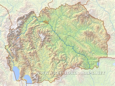 Macedonia Physical Map