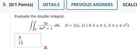 Solved Evaluate The Double Chegg Com