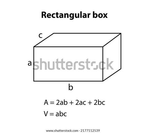 Rectangular Box Formula Vector Illustration White Stock Vector Royalty
