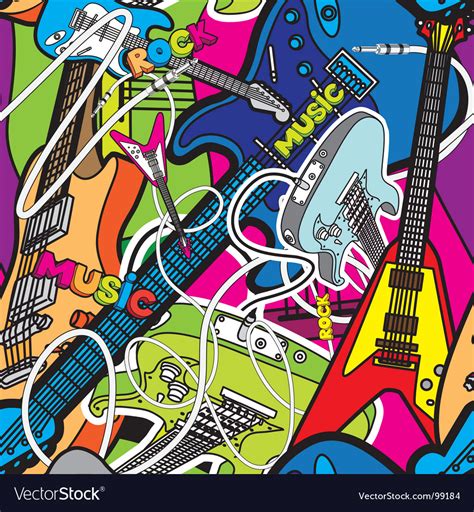 Guitars Background Royalty Free Vector Image Vectorstock