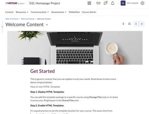 Welcome Tab Content Avenue Help