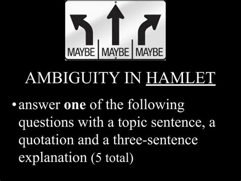 Hamlet Ambiguity Assignment Made By Teachers