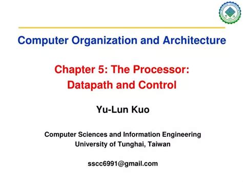 Ppt Computer Organization And Architecture Chapter 5 The Processor