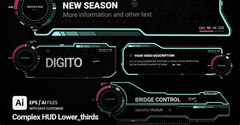 Complex Hud Lowerthird Objects Ft Lowerthirds And Complex Envato Elements