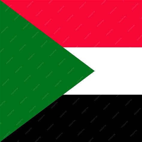 Premium Vector Sudan Flag Official Colors Vector Illustration