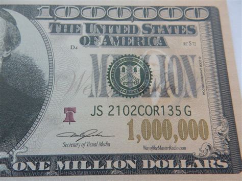 Fake 1 Million Dollar Bill Image To U