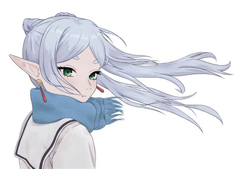 Frieren Sousou No Frieren Commentary Highres 1girl Aanryus Blue