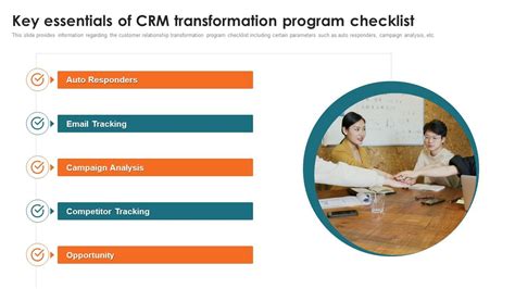 Customer Relationship Management Toolkit Key Essentials Of Crm Transformation Program Checklist