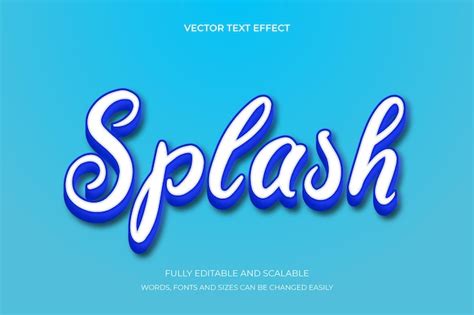 Premium Vector Vector Splash Editable Text Style Effect