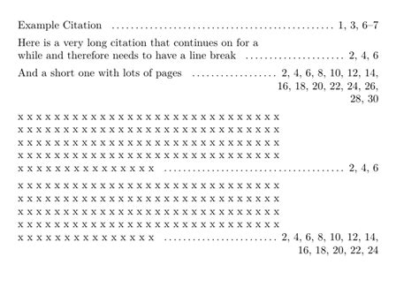 Minipage Formatting Indices With Long Reference Titles And Lots Of