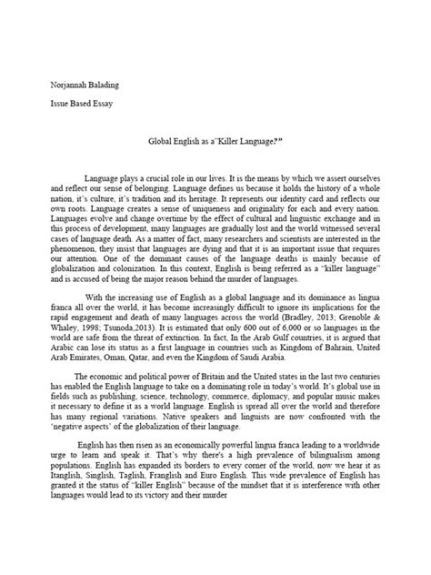 Issue Based Paper 1 Pdf English Language Languages
