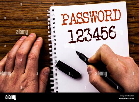 Handwritten Text Showing Word Password 123456 Business Concept For Security Internet Written