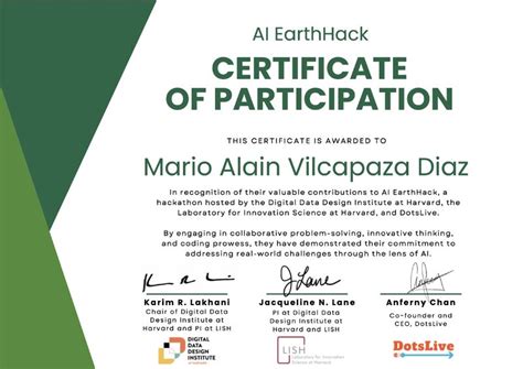 Ai Hackathon Innovation Harvard Digitaldatadesigninstitute Certificateofparticipation