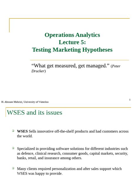 Lecture 5 Testing Marketing Hypotheses 2020 Pdf P Value Statistical Hypothesis Testing