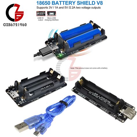 Raspberry Pi Wemos 18650 Battery Shield V3 V8 Esp32 Esp 32 Usb Cable