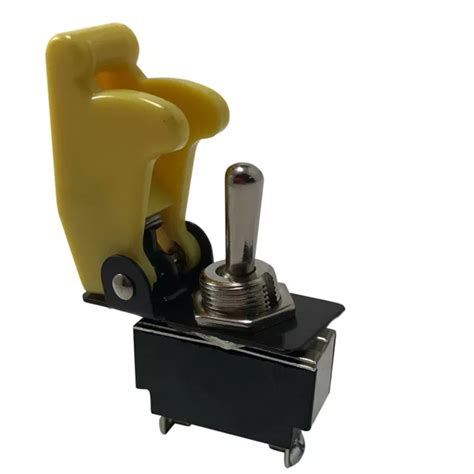 Heavy Duty On Off Metal Toggle Switch 25a 12v And Yellow Switch Flip Up