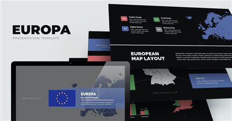 Европа Вектор карта Keynote Европы Шаблоны презентаций Envato Elements