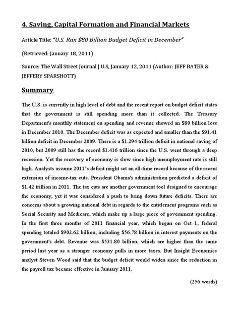 Macroeconomics Topic 4 Saving Capital Formation And Financial