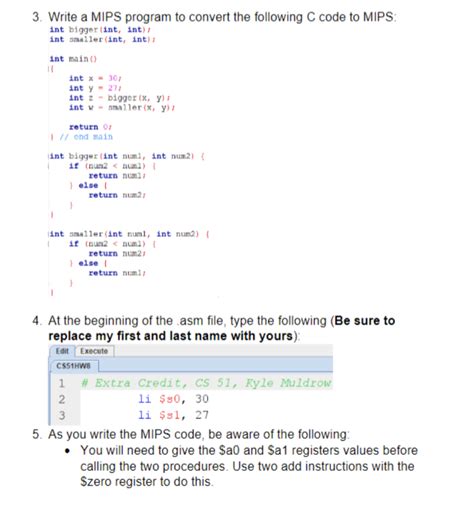 Solved 3 Write A MIPS Program To Convert The Following C Chegg
