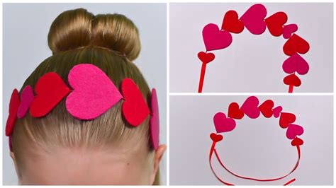 Diy Headband Hearts 💕 Valentines Day 💕 Hand Made Youtube