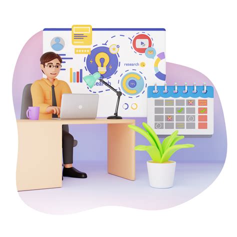 data analysis processing 3d character illustration 24222393 png