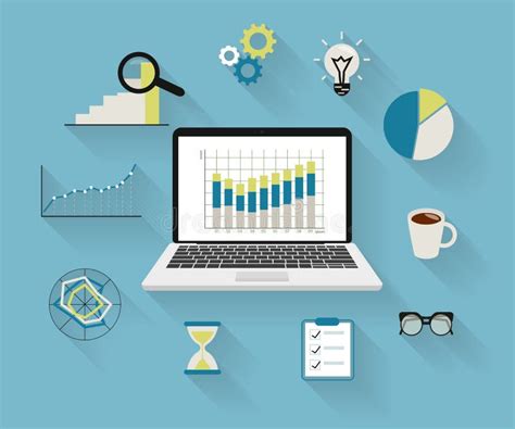 Data Analysis Statistics Analytics Minimal Thin Line Web Icon Set Outline Icons Collection