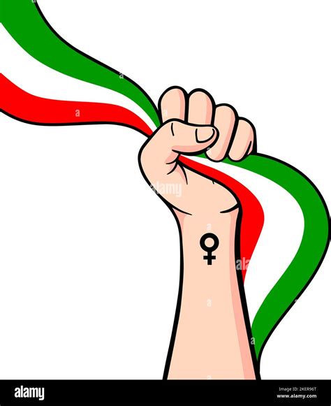 Protests In Iran Vector Poster With Copy Space Solidarity With Iranian