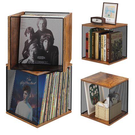 17 Stories 2 Cubes Of Record Holder Shelf Vinyl Record Storage