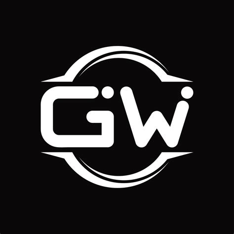 Gw Logo Monogram With Circle Rounded Slice Shape Design Template 16566527 Vector Art At Vecteezy
