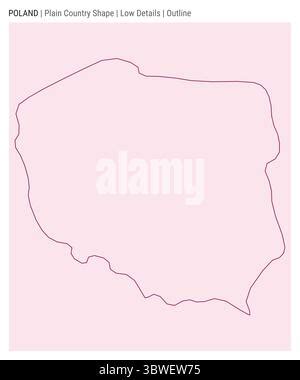 Poland Plain Country Shape Low Medium And High Detailed Maps Of