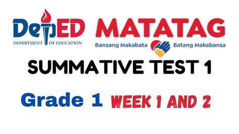 Deped Matatag Summative Test Grade 3