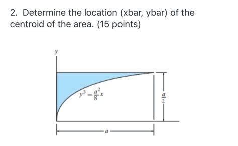 Solved 2 Determine The Location Xbar Ybar Of The