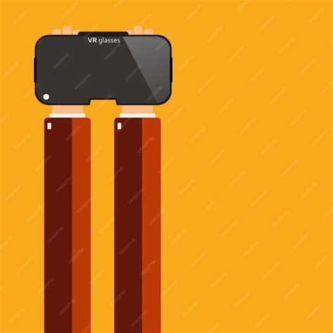 Premium Vector Hands Holding Virtual Reality Glasses Vector Illustration