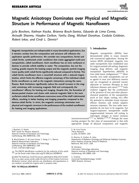 Pdf Magnetic Anisotropy Dominates Over Physical And Magnetic Structure In Performance Of