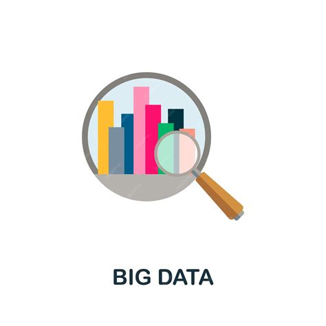 Premium Vector Big Data Icon Flat Sign Element From Data Analytics